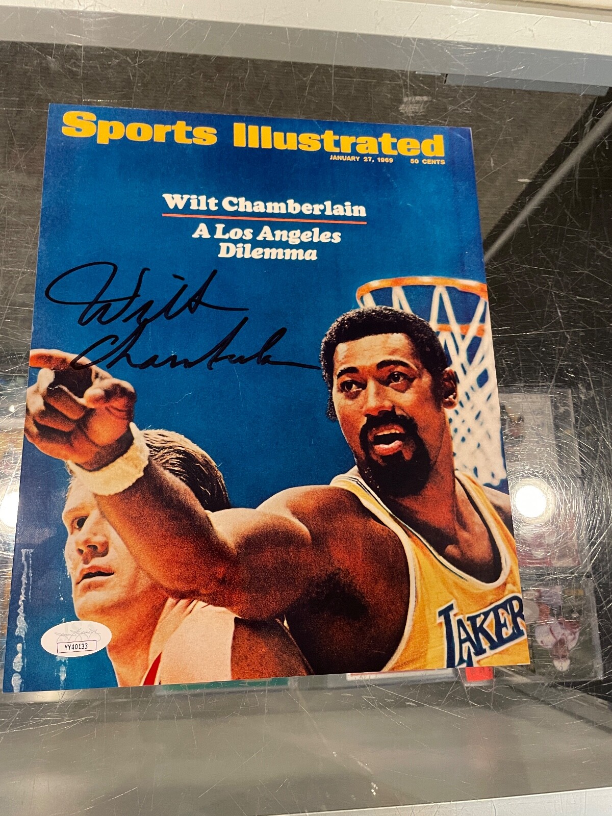 WILT CHAMBERLAIN LOS ANGELES LAKERS BASKETBALL SIGNED 8X10 PHOTO JSA | eBay