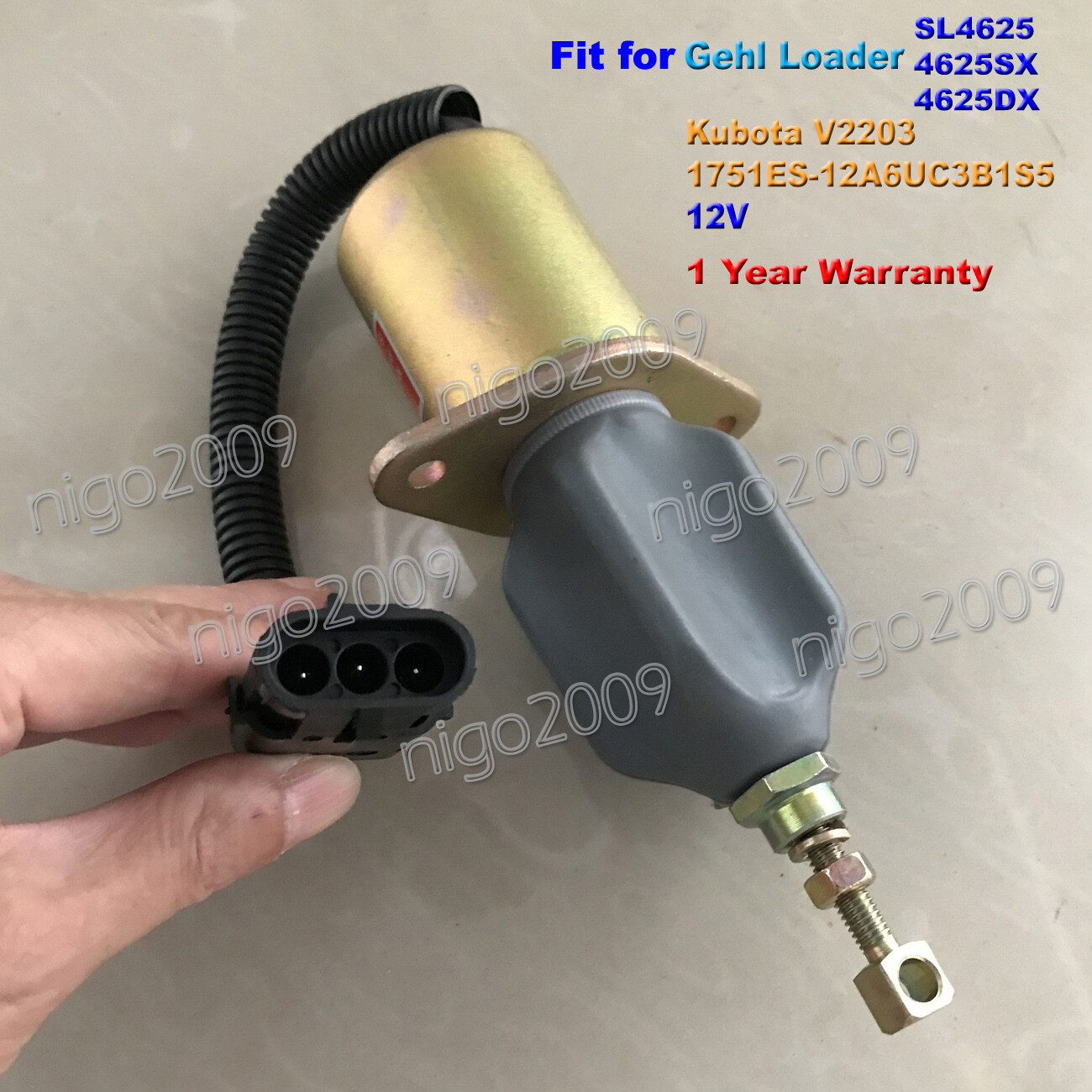 Solenoid 1751ES-12A6UC3B1S5 for Gehl Loader SL4625 4625SX 4625DX w ...