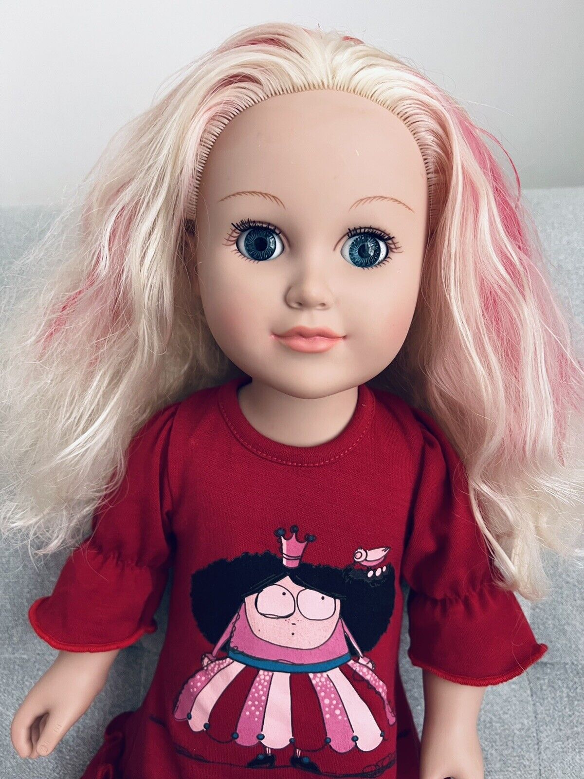 Cititoy Doll Blonde Hair Blue Eyes Pink Highlights Ebay