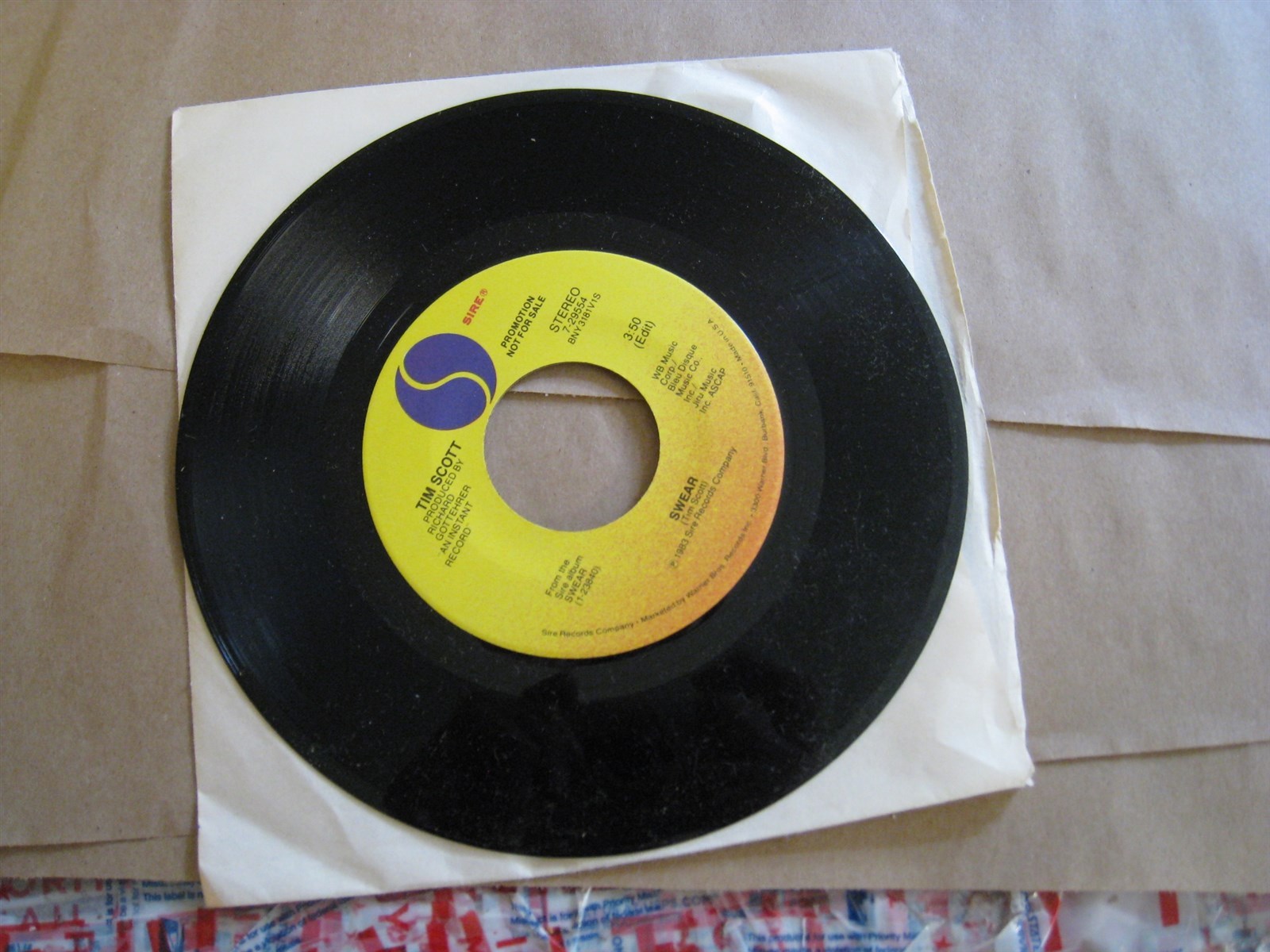 Tim Scott Promo 45 Swear | eBay