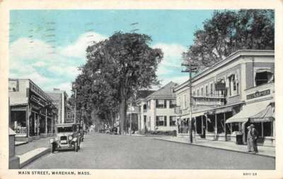 Wareham Massachusetts Main Street Vintage Postcard JJ649665 | eBay