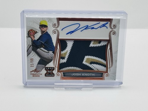 2023 Leaf Trinity Baseball JOSH KNOTH RC Rookie Patch Auto Autograph ...