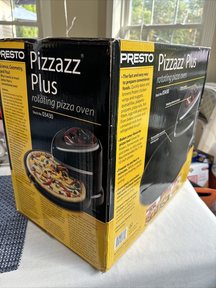 Presto Pizzazz Plus Rotating Pizza Oven - Black (3430) 729728406610| eBay