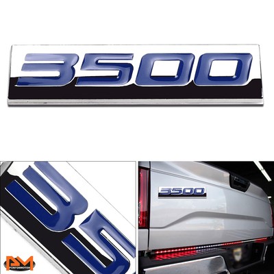 "3500" Polished Metal 3D Decal Blue Emblem Exterior Sticker For ...