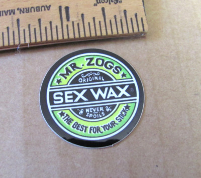 Vintage Sex Wax Mr Zog's Sticker Decal Surfboard Surfing 3cm Mini Green ...