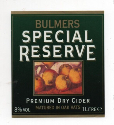England - Vintage Cider Label - H.P. Bulmer, Hereford - Special Reserve ...