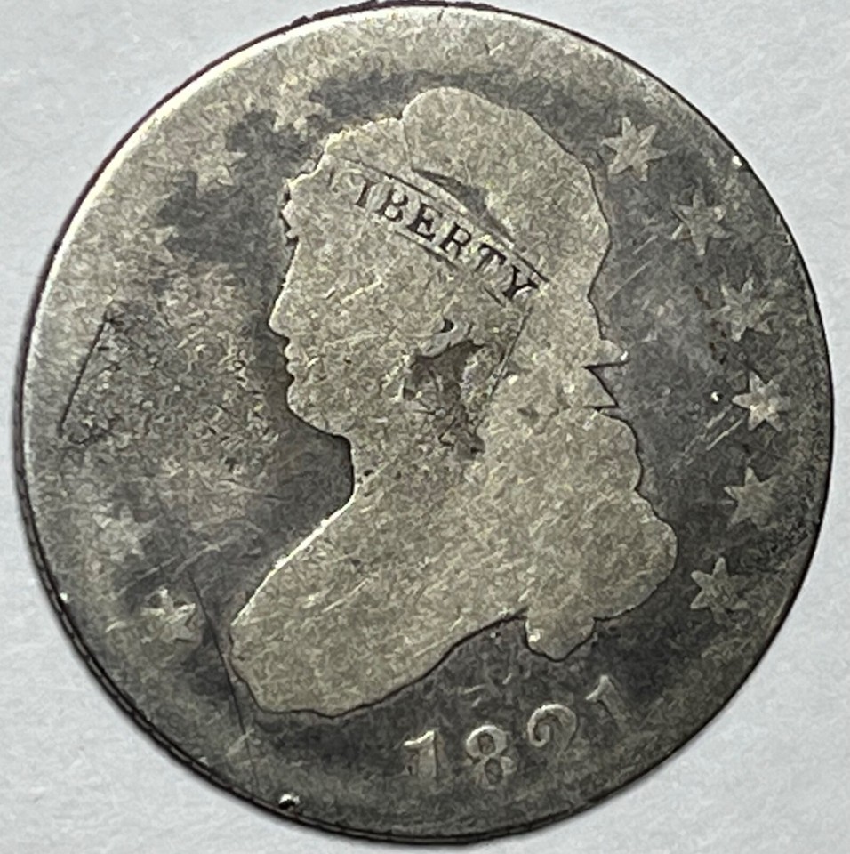 1821 Capped Bust Quarter - Nicely Circulated Better Date 25C; M024 | eBay