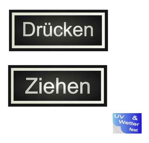 Drücken Ziehen Aufkleber Abziehbild Sticker Türaufkleber (R12/3) | eBay