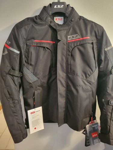 LS2 Apparel Endurance Mens Jacket Black Red | eBay
