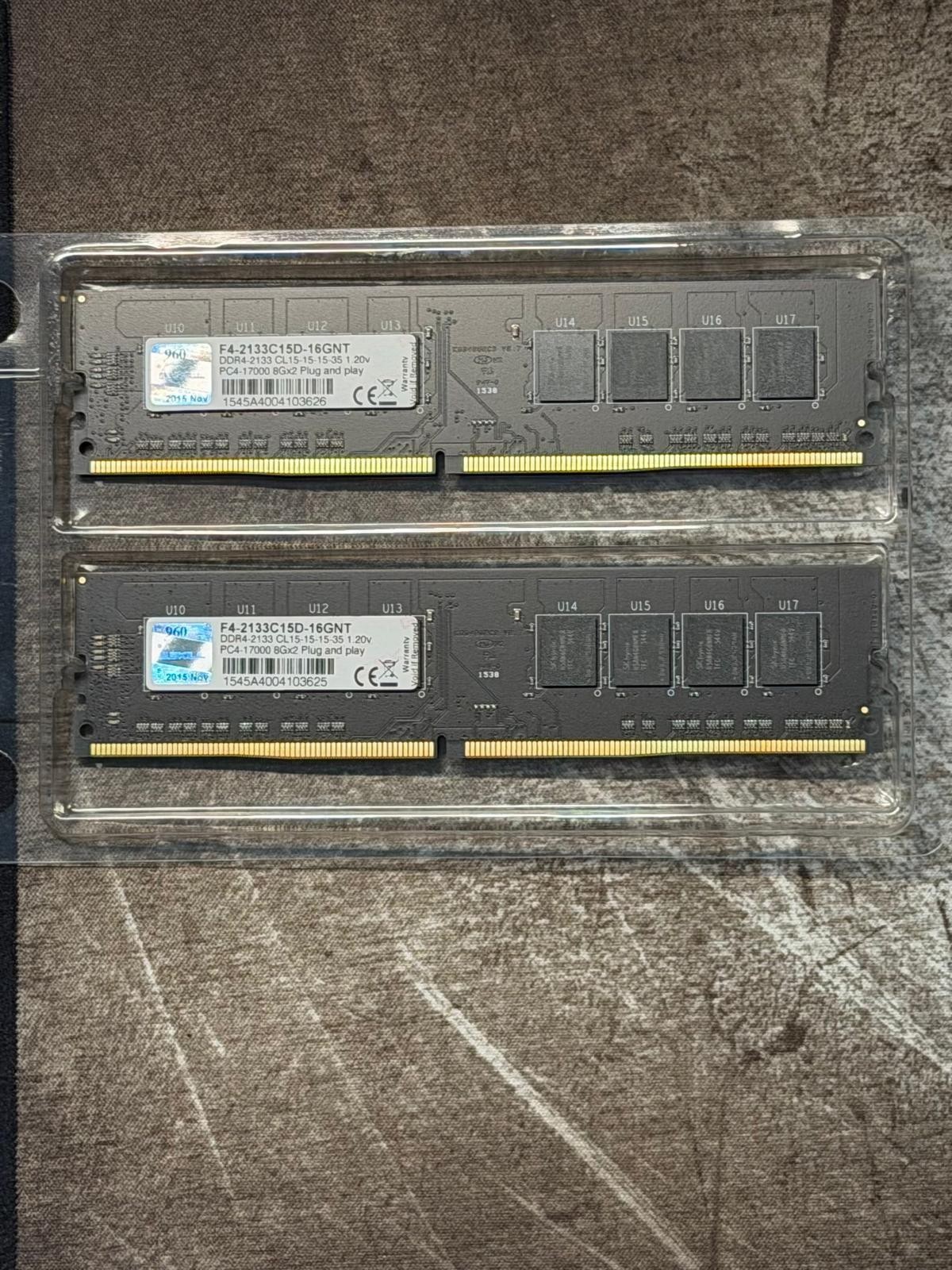 G.SKILL DDR4 32GB 2133MHZ Desktop Memory Model F4-2133C15D-16GNT (2 ...