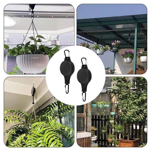 Adjustable Hanging Basket Hooks Telescopic Hook Design Indoor Outdoor ...