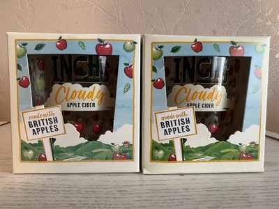 Inch's Apple Cider Tumbler Glasses x 2 New In Box Home Bar Pub Man Cave ...