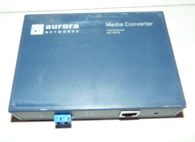 Aurora Fast Ethernet SMART Media Converter 1510nm USED Part MC1401M ...
