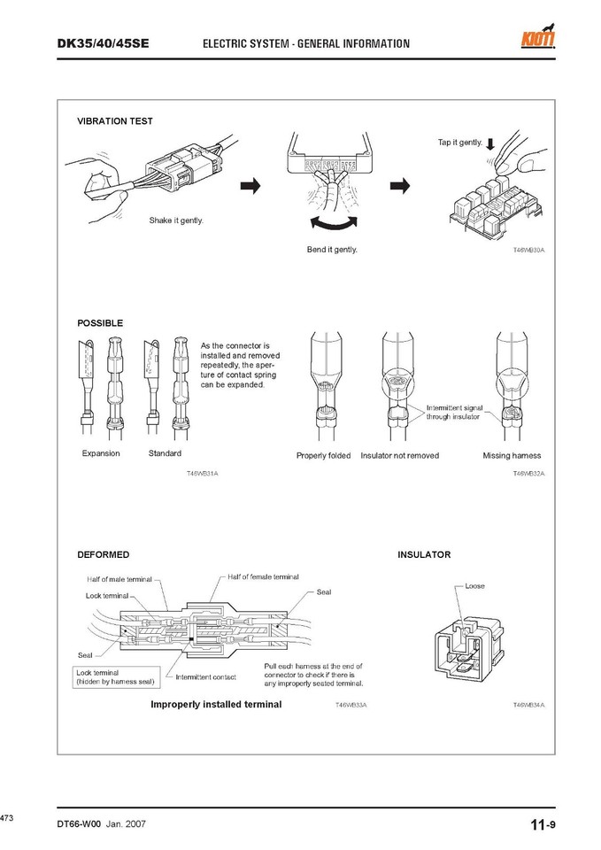 35 40 45 50 Tractor Supp Workshop Manual Fits Kioti DK35SE DK40SE ...