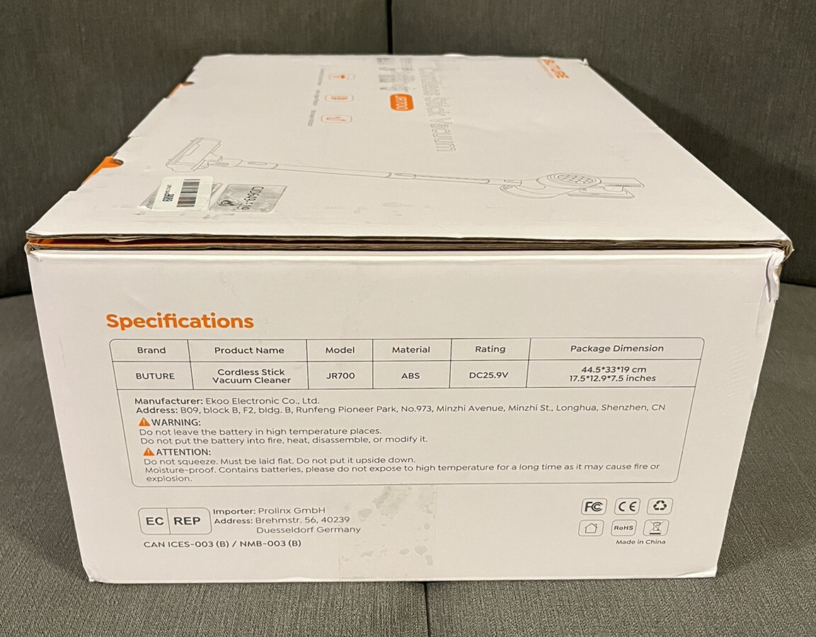 BuTure JR700 Cordless Vacuum Cleaner Stick Vacuum With Color Touch ...