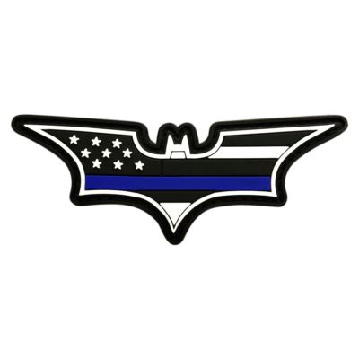 Batman Dark Knight Thin Blueline USA Flag Hook Patch (3D-PVC RUBBER 3.5 ...