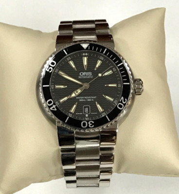 Oris 7533p Diver Black Dial Date Stainless Steel Men's Automatic Watch ...