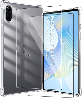 For Honor Pad X9 Case Clear Shockproof Silicone Gel Cover & Screen ...