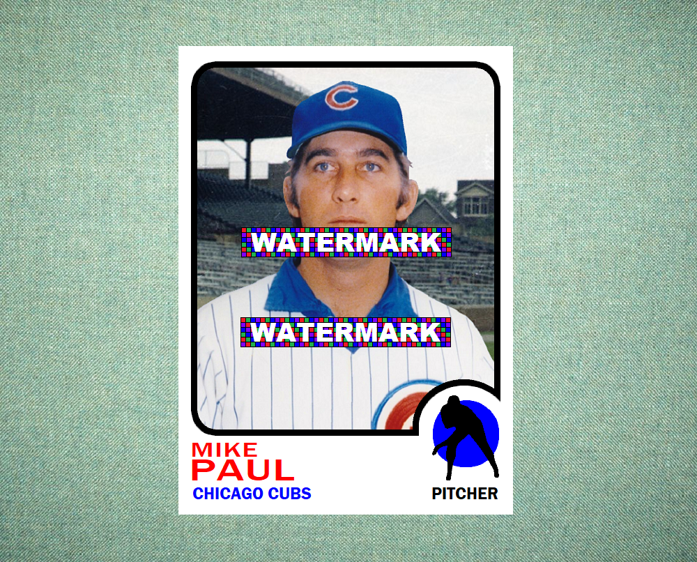 Mike Paul Chicago Cubs 1973 Style Custom Baseball Art Card | eBay