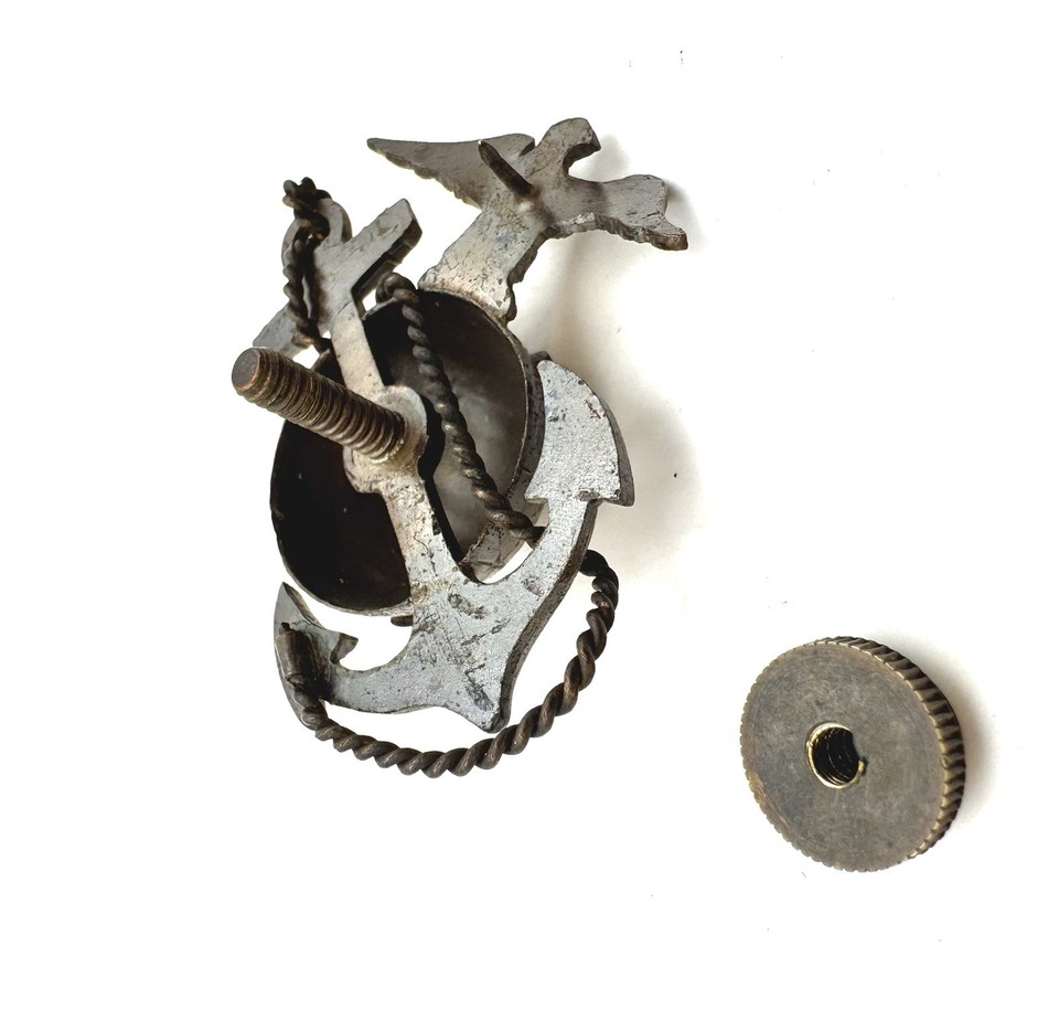 M1912 USMC EGA Officer Service Cover Emblem Marine Corps Asymmetrical ...