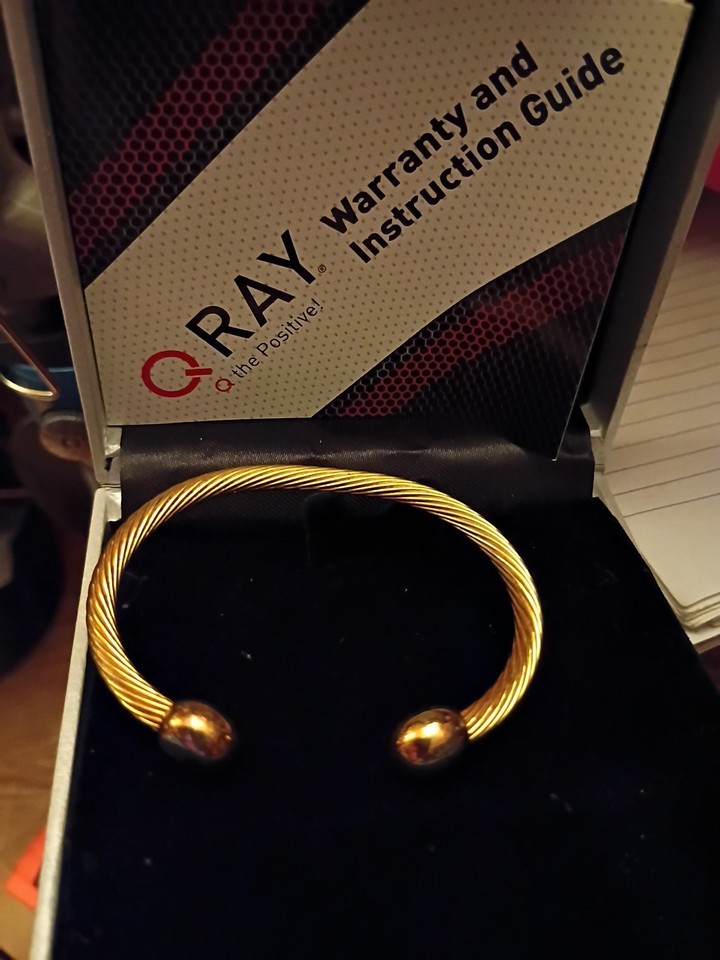 Q Ray Deluxe Gold Plated Bracelet Qray Q.Ray Q-Ray | eBay