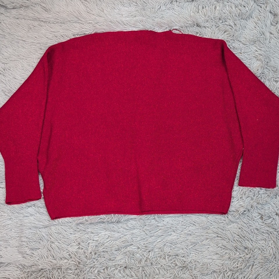 Philosophy Shirt Womens 1X Red Sparkly Evening Top Metallic Casual ...