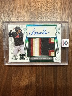 2023 Leaf Trinity Ivan Melendez RC Green Auto /25 Awesome Patch Arizona ...