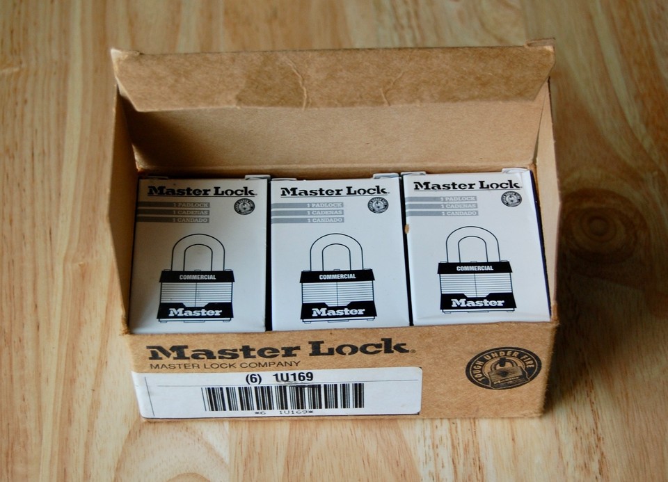 Master Lock 2KA laminated brass all weather padlock New box of 6 all ...