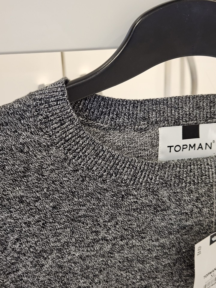 Topman Dark Grey Jumper Premium Comfy Mens UK Size XL Brand New With ...