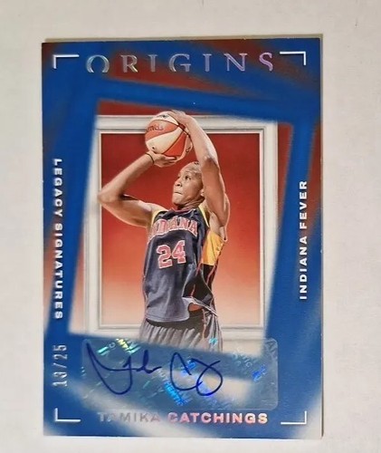 2023 Panini WNBA Origins Legacy Signatures Blue #TMC Tamika Catchings ...
