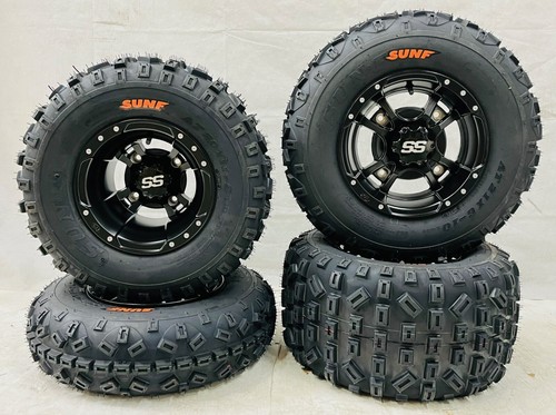 ITP SS112 Rims Sunf A035 Offroad Tires Yamaha Banshee Raptor 700 YFZ450 ...
