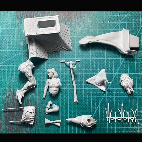 Resin Figure Model Kit 1/24 Magic Girl Unpainted Unassembled | eBay UK