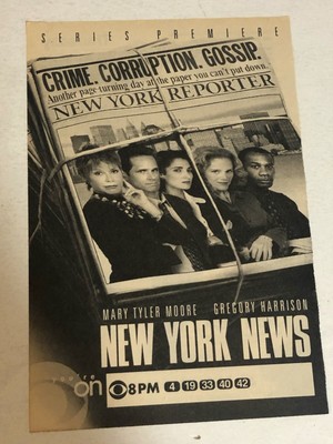 New York News TV guide Print Ad Mary Tyler Moore Gregory Harrison TV1 ...