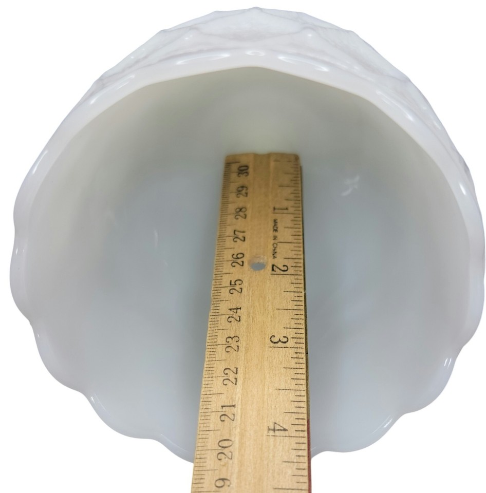 Harlequin Vintage Milk Glass Goblet with Quilted Diamond Pattern Vase ...