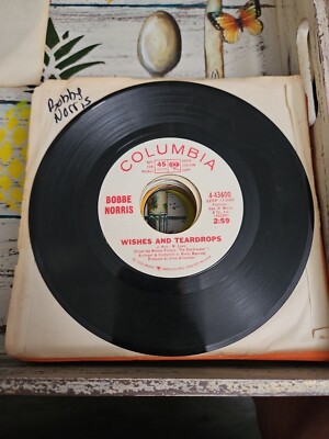 45 RPM PROMO BOBBE NORRIS JUST THIS ONCE / WISHES AND TEARDROPS ...