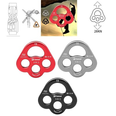 Outdoor 4Holes Paw Rigging Plate Rock Climbing Anchor Belay Paw Tri-rig ...