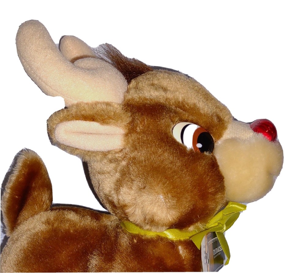 Applause RUDOLPH THE RED NOSED REINDEER 9in Plush LightUp Red Nose LNWT ...