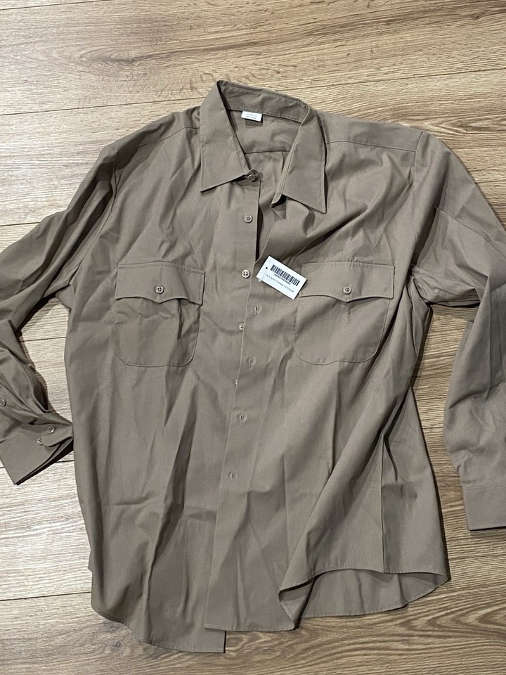 Men AGSU Enlisted Army Green Service Uniform Long Sleeve Shirt 18 X 36 ...