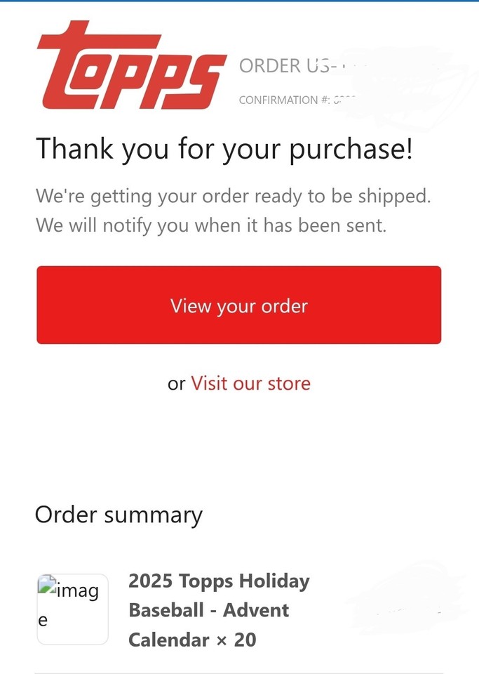 2025 Topps Baseball Holiday Advent Calendar Sealed Box - Preorder ...