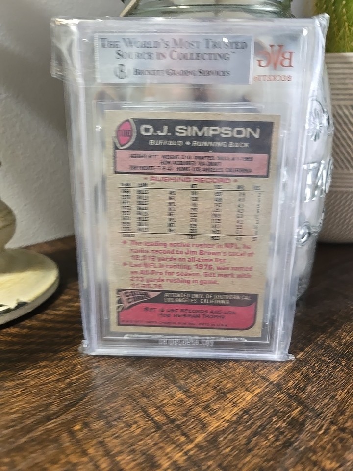 1977 Topps #100 O.j. Simpson BVG 8.5 Nm-mt + All Pro 1,000 Yarder | eBay