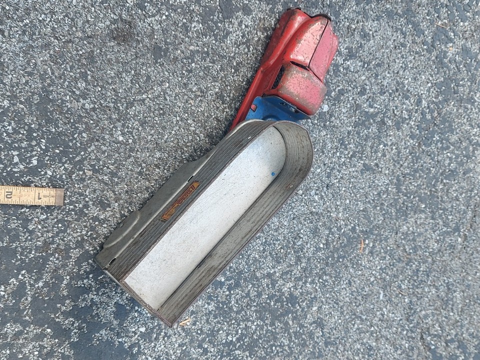 VINTAGE MARX LUMAR LINES PRESSED STEEL TOY TRUCK & TRAILER, PLAYED w ...