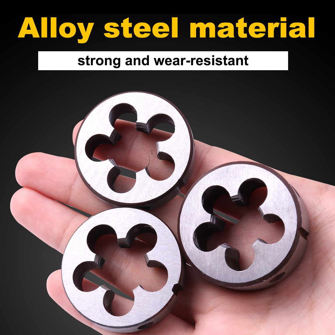 1PC Metric Thread Cutting Die Right Hand Round Threading Dies M10 M12 ...