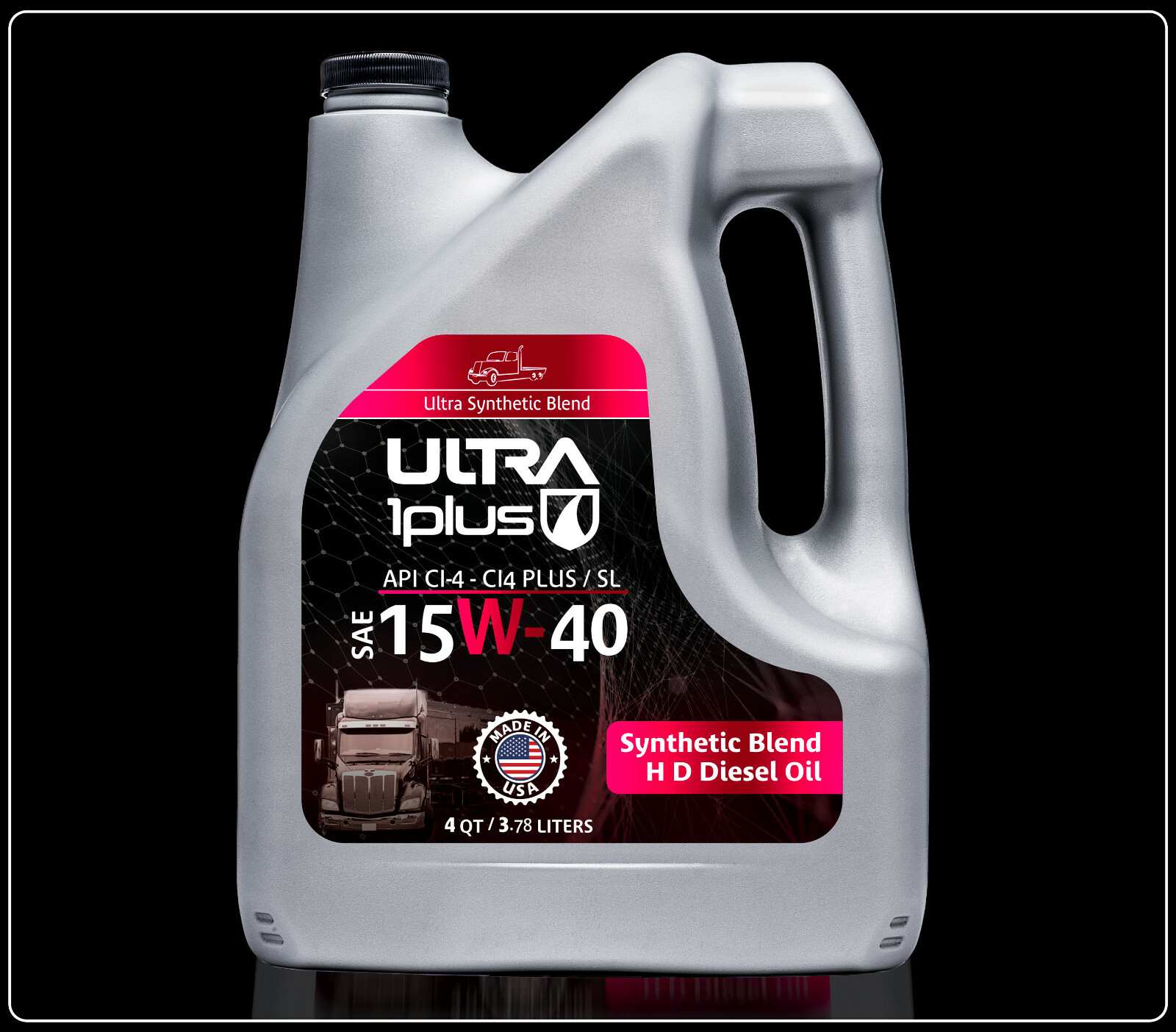 Ultra1Plus 15W40 Blend Diesel Motor Oil API CI-4/SL CI-4 Plus (Gallon ...