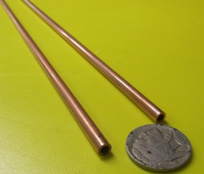 122 Copper Tube, 3/16" OD x .124" ID x .032" Wall x 3 Ft Length, 2 ...