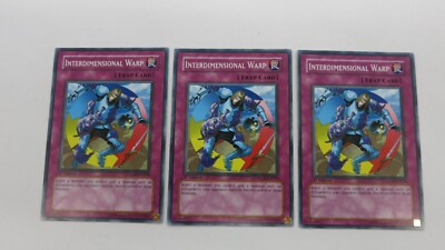 3x INTERDIMENSIONAL WARP 1ST EDITION GLAS-EN078 COMMON YUGIOH NM ...
