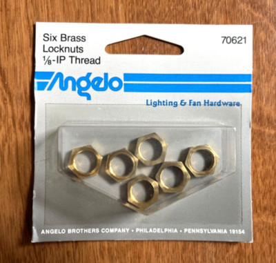 Angelo Brothers Company 6 Brass Locknuts 1/8-IP Thread 70621 | eBay