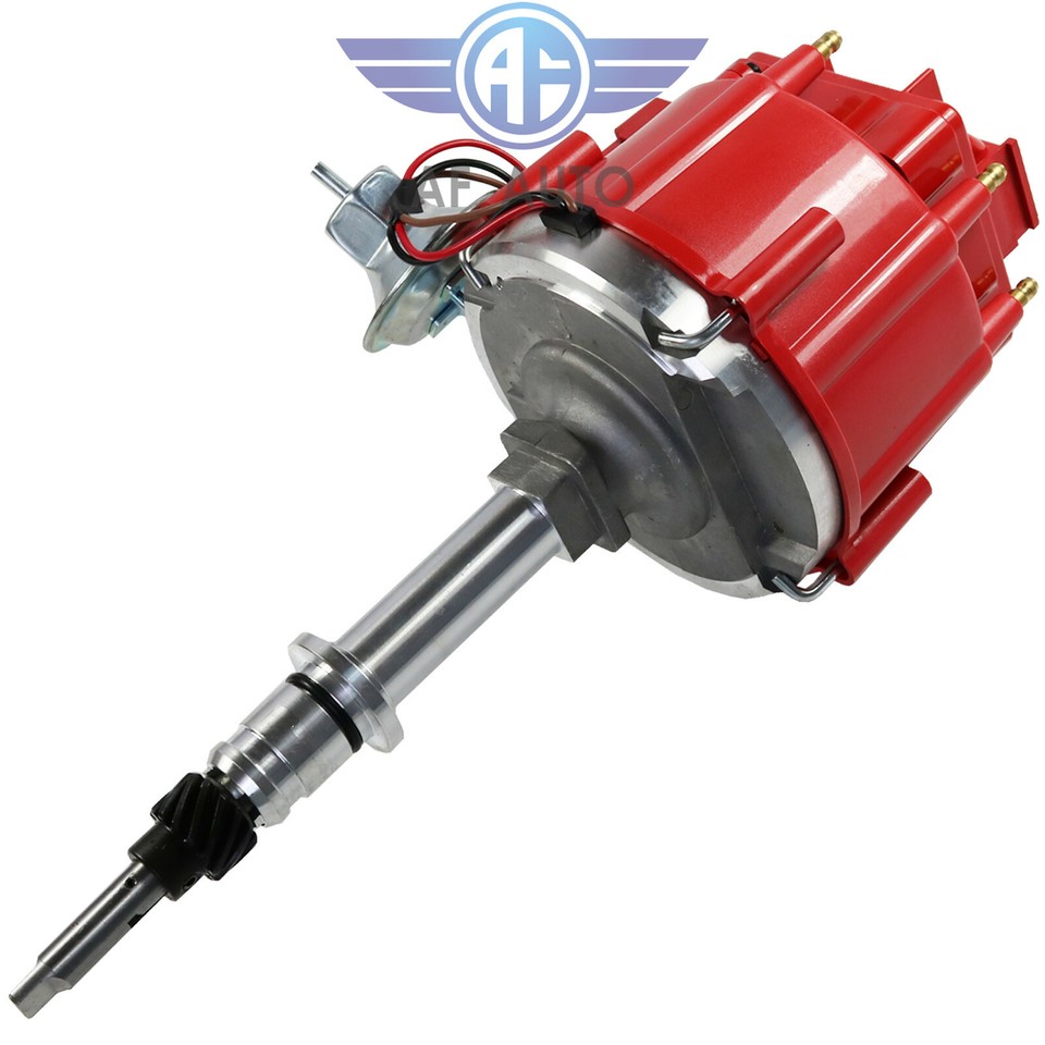 Red HEI Ignition Distributor 6522R Fits GM 250 Chevy 292 230 Inline 6 ...