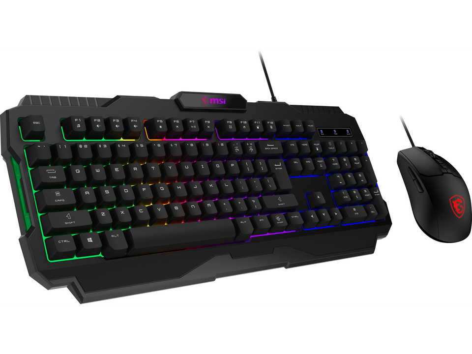 MSI FORGE GK100 COMBO Gaming Keyboard & Gaming Mouse, 6-Mode RGB, up to ...