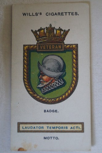 Ships Badges Vintage 1925 Pre WWII Wills Classic Collector Card Veteran ...