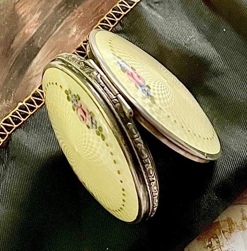 1920s Guilloche Art Deco Vintage Antique Powder Compact. Double Sided ...